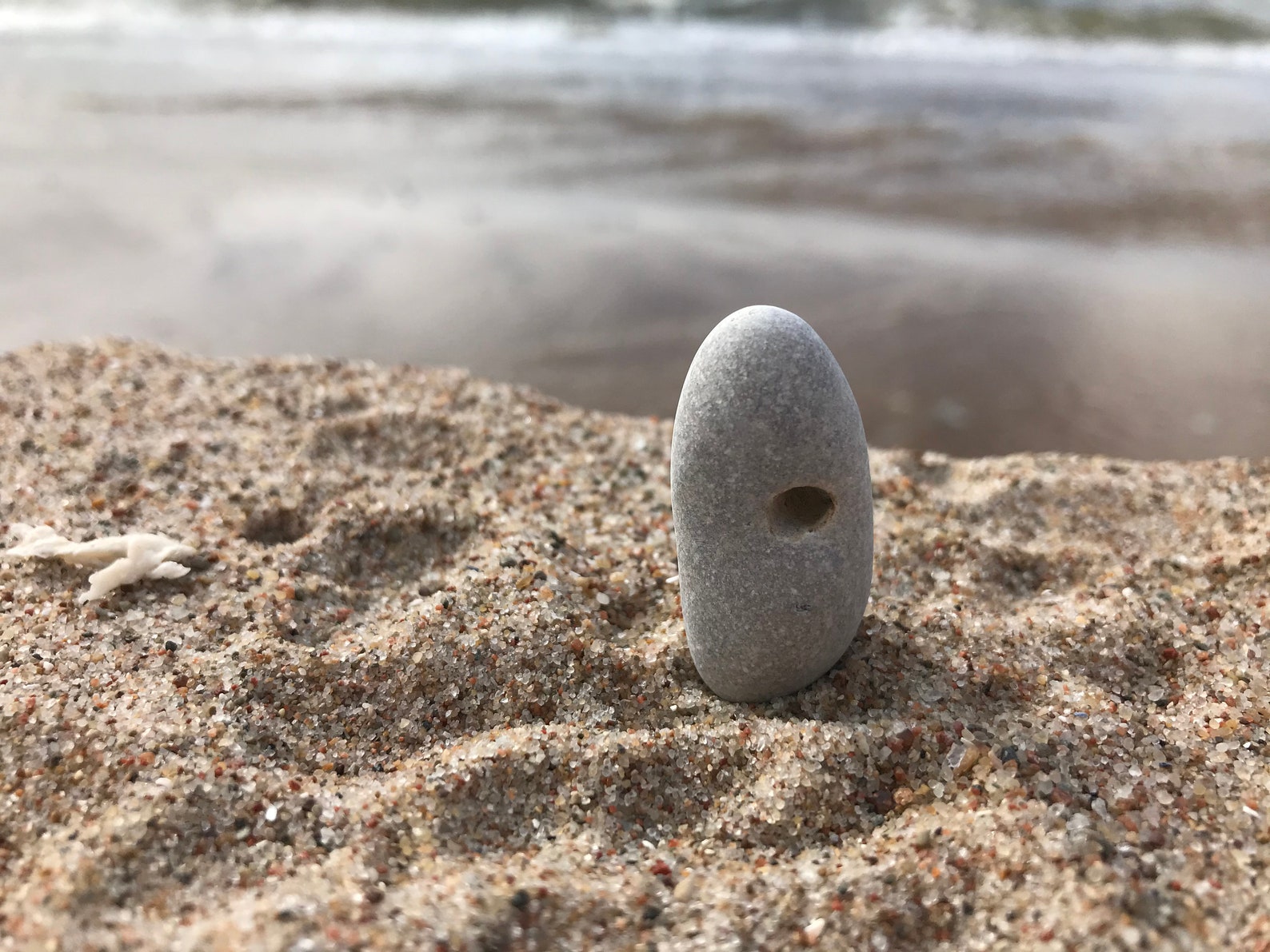 Natural Holed Beach Stone Sea Stone With Hole Holey Stone Size | Etsy