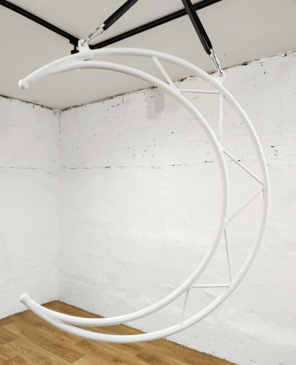 Moon Aerial Lyra Aerial Lyra Crescent Aerial Hoop White - Etsy