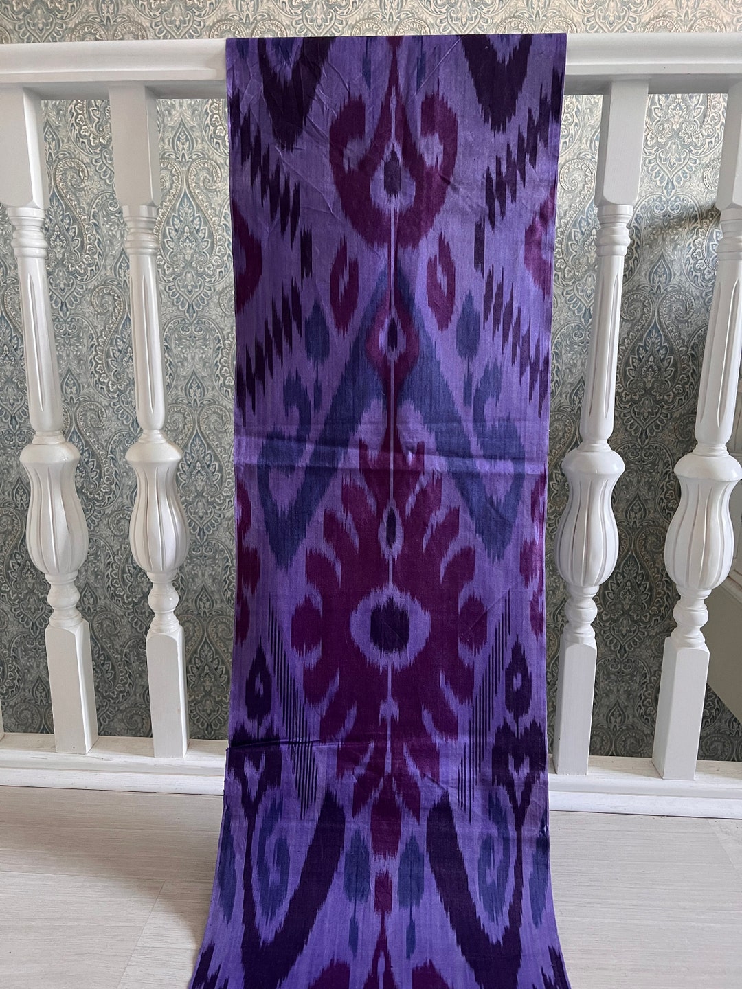 Hand-dyed 100% Cotton Ikat, Ikat for Upholstery, Width 14.6 Inches Ikat ...