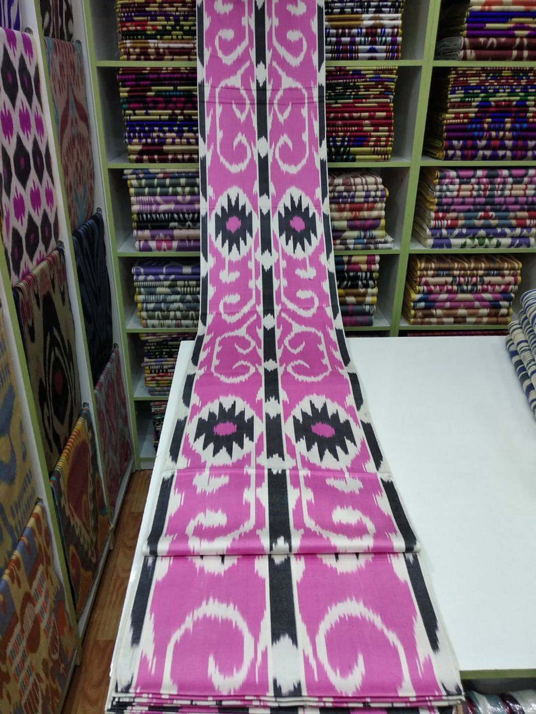 Purple and Black Cotton Ikat Soft Ikat Fabric Ikat for - Etsy