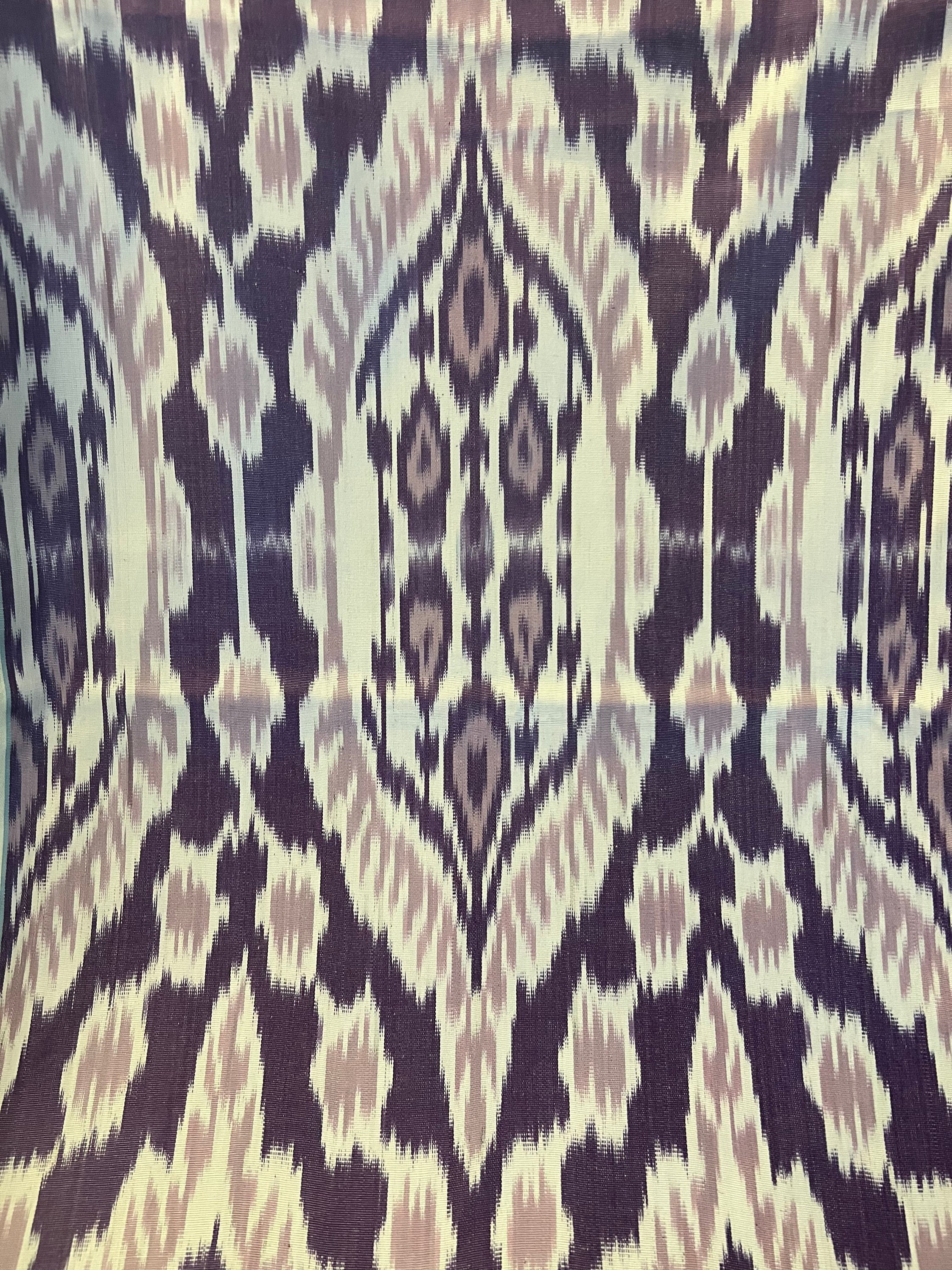 Heather Purple Silk Ikat , by the Yard, Width 17 Inches, Ikat for ...