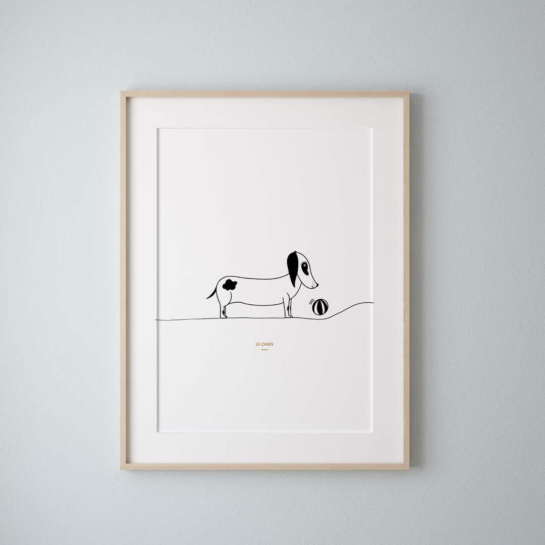 Affiche LE CHIEN Poster Chien Déco Enfant Idée Cadeau - Etsy