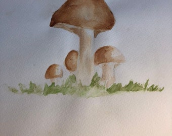 Mushroom painting | Etsy