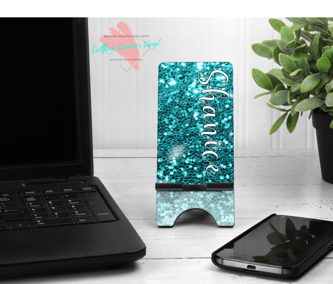 Personalised Glitter Phone Stand, Phone Holder,phone Docking Station - Etsy