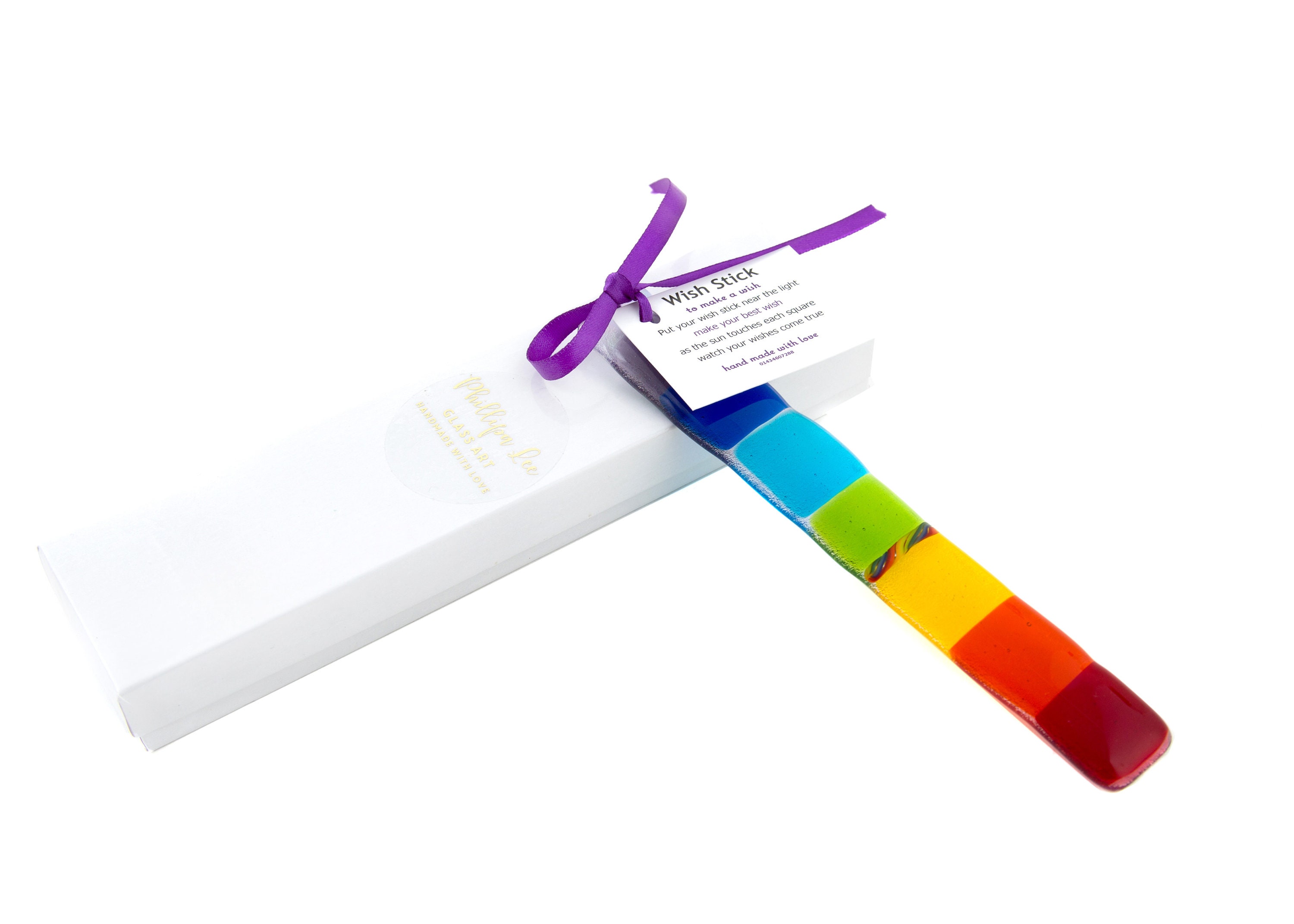 Fused Glass Rainbow Wish Stick - Etsy