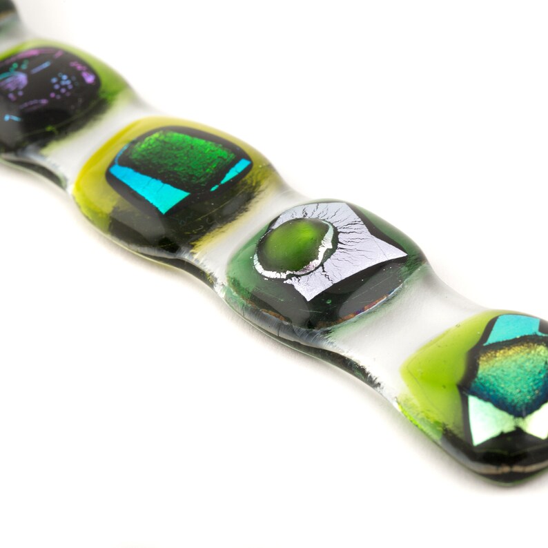 Fused Glass Green Wish Stick - Etsy UK