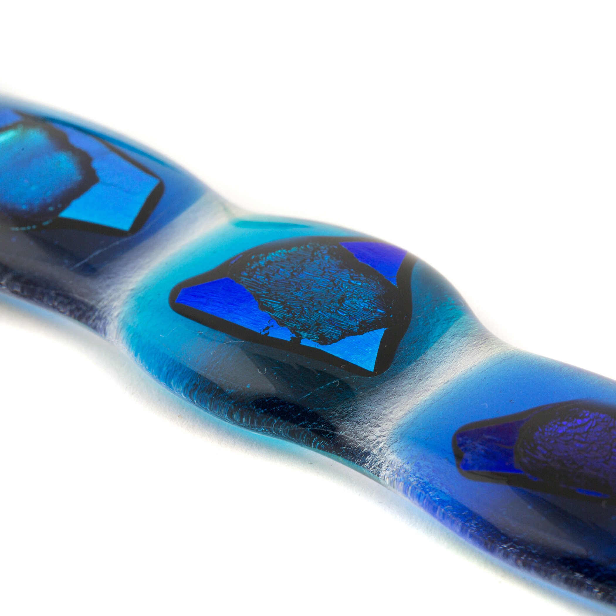 Fused Glass Blue Wish Stick - Etsy