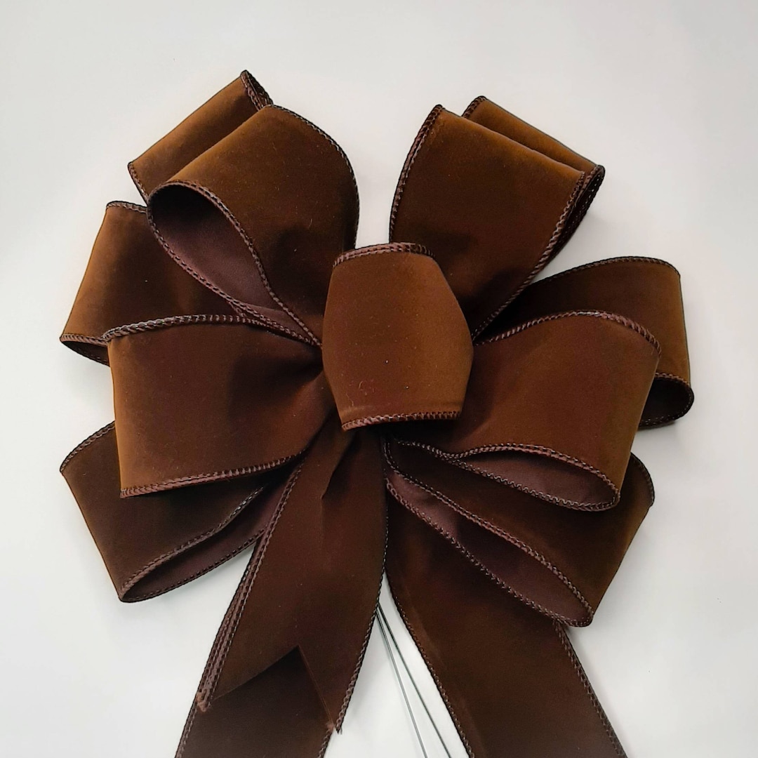 Brown Velvet Bow - Etsy