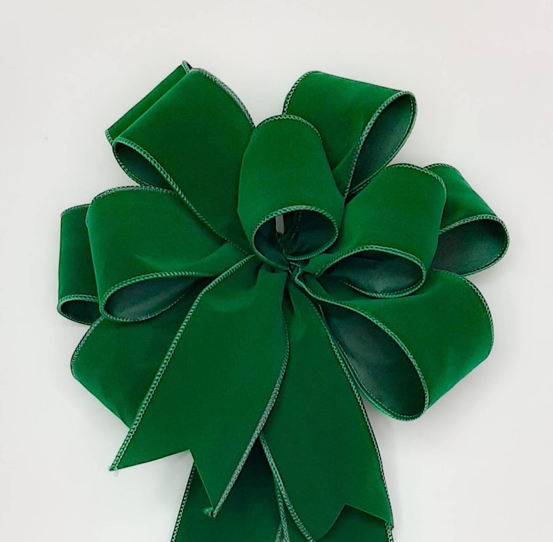 Emerald Green Velvet Bow - Etsy
