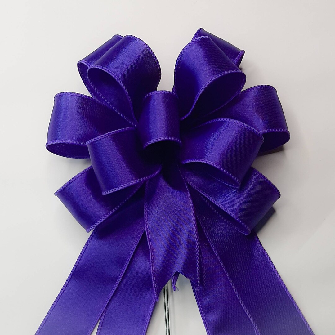 Wreath Bow, Satin, Purple, Size Small - Etsy
