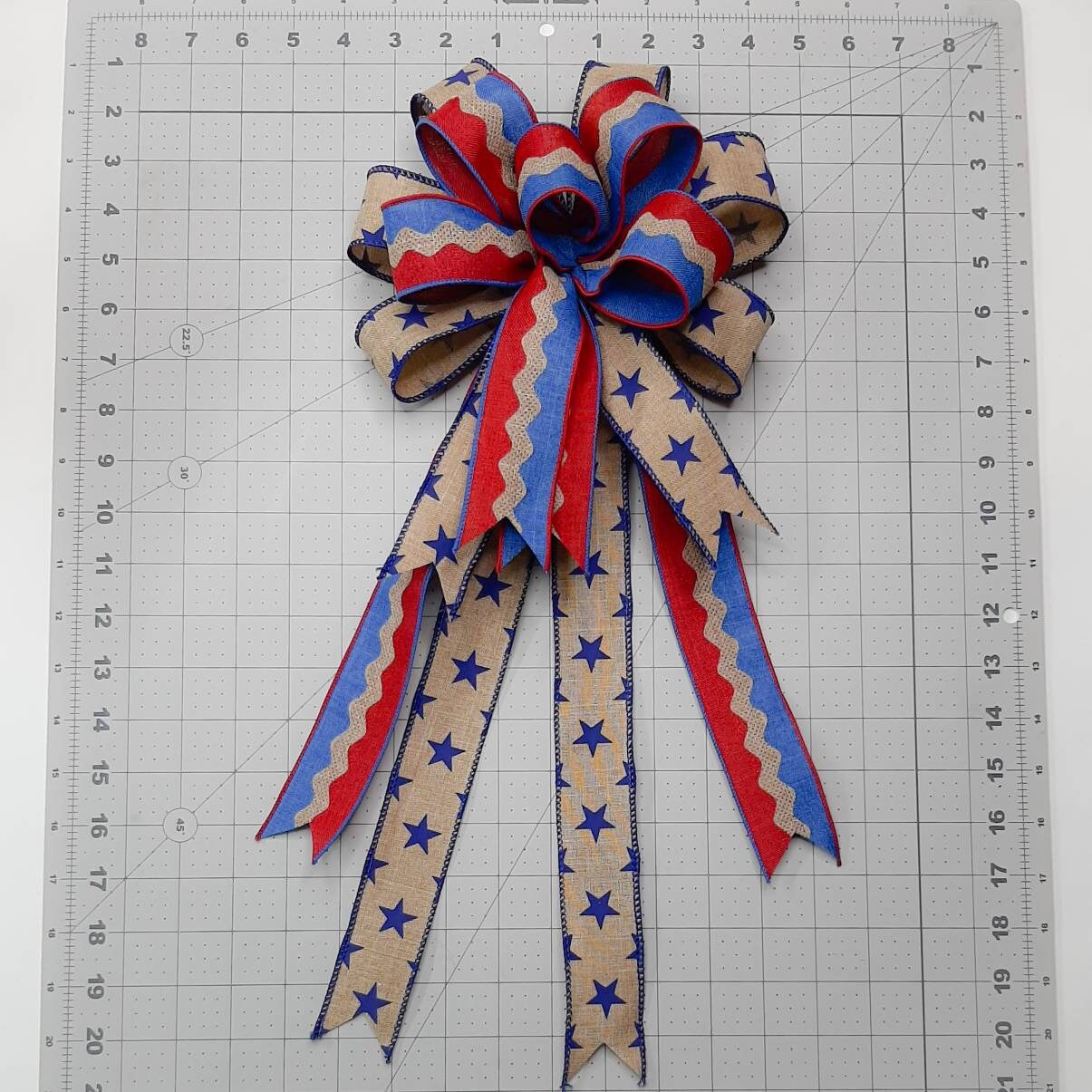Patriotic Bow Stars and Ric Rac | Etsy