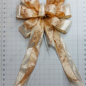 Glitter Pattern on Old Gold Satin With Light Gold Metallic Christmas ...