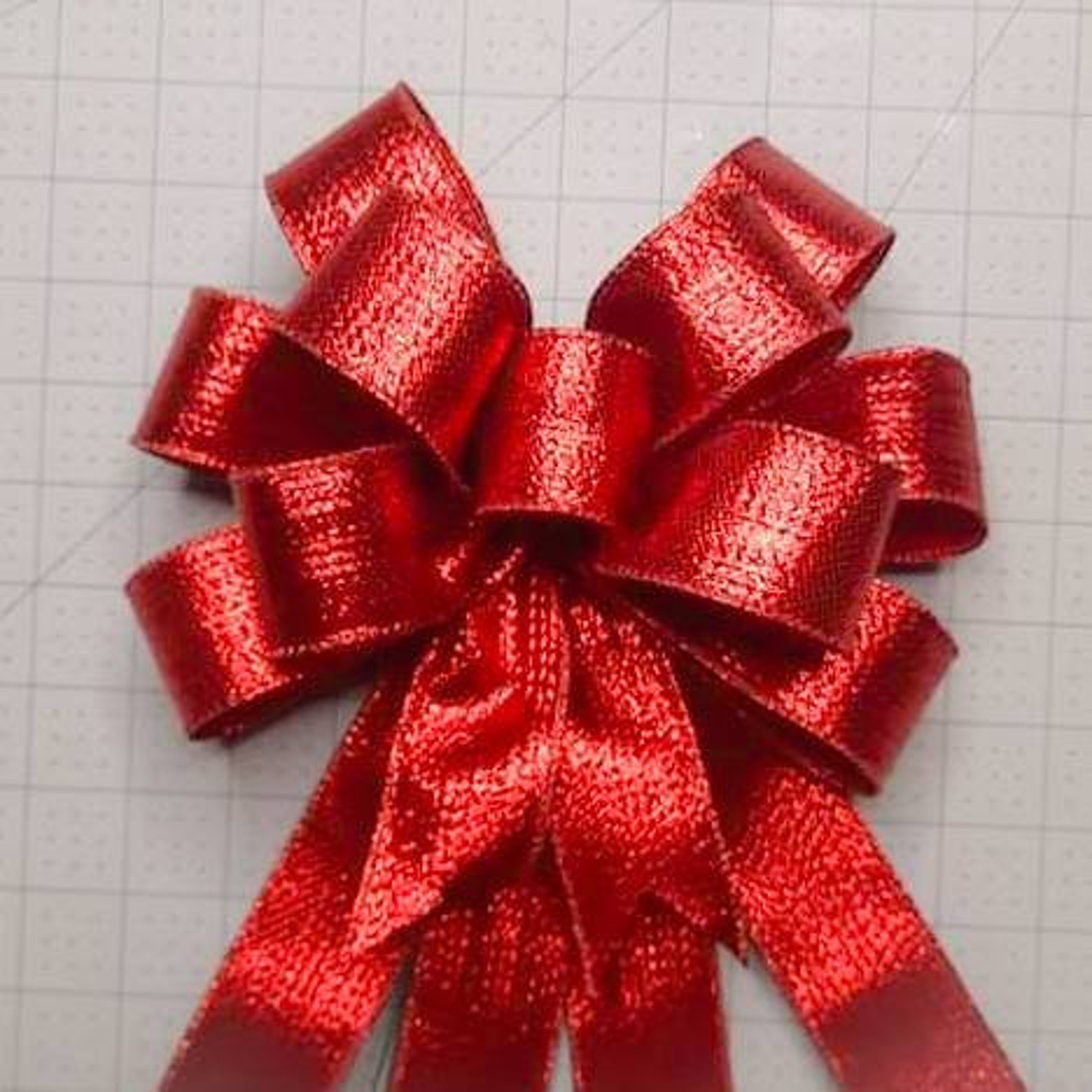 Metallic Red Lame Bow - Etsy