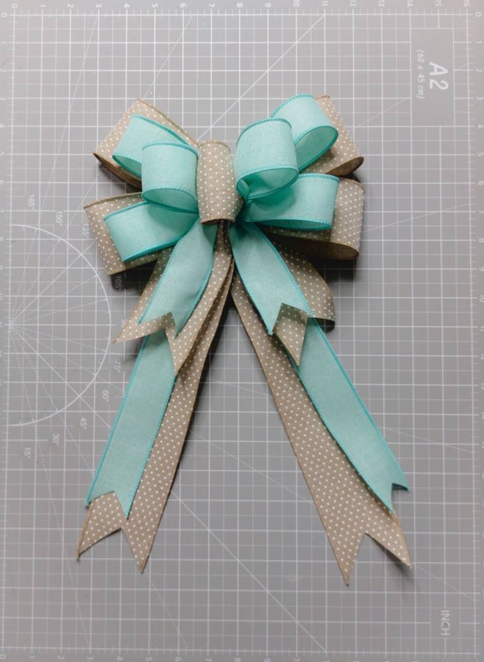 Linen Bow, Mint Green - Etsy