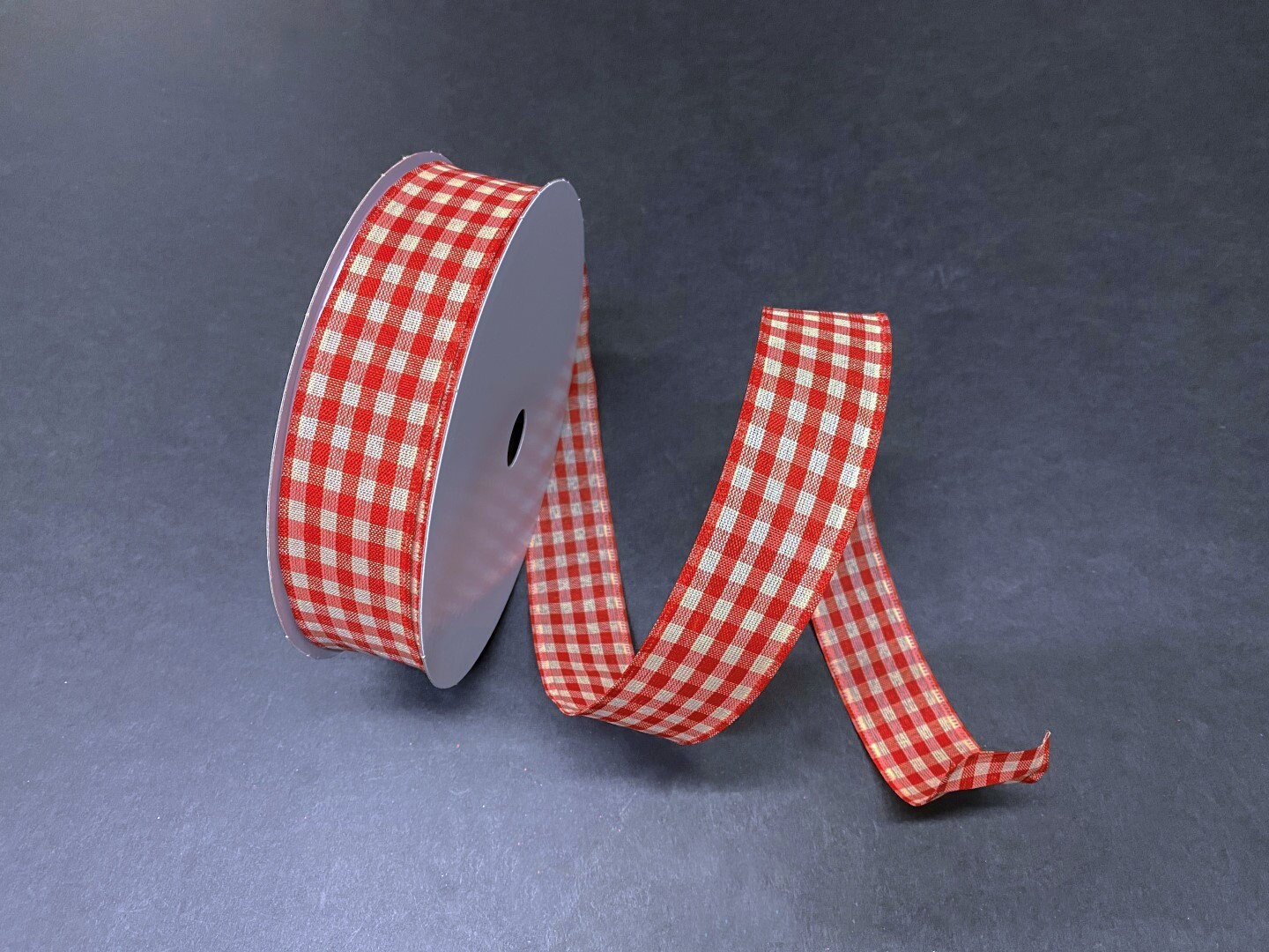 Primitive Gingham Check Ribbon Dark Orange and Ivory - Etsy