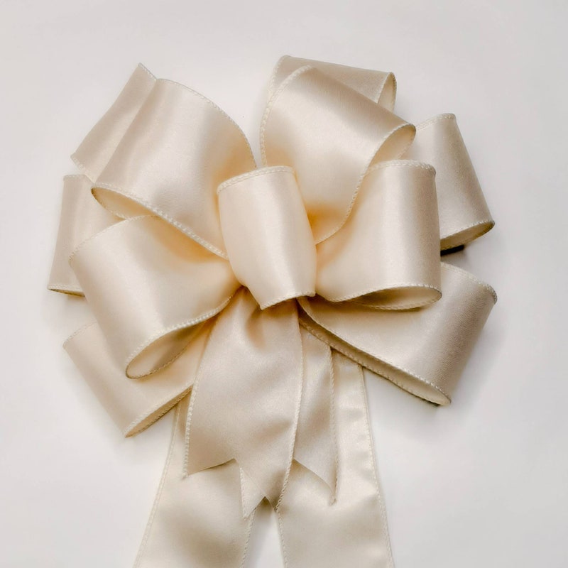 Ivory Satin Bows - Etsy