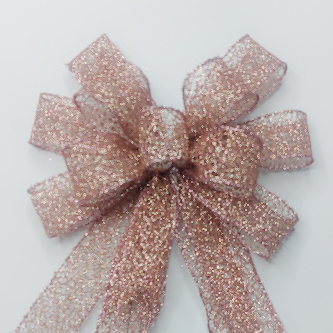 Metallic Rose Gold Webbing Bow - Etsy