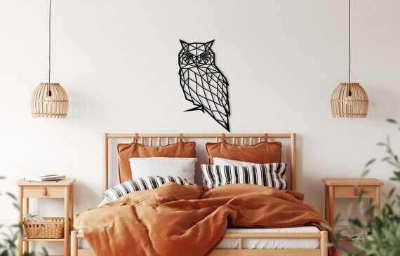 Owl Geometric Wood Wall Art Owl Wall Decor Wood Wall Decor Kid's Room ...