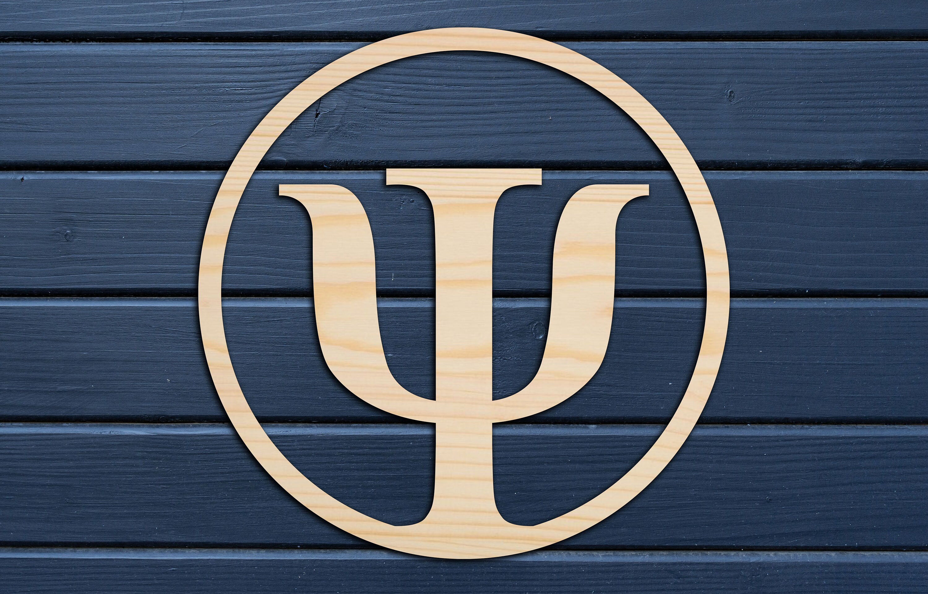 PSI Symbol wall decor from wood Wooden Wall Art Bedroom | Etsy