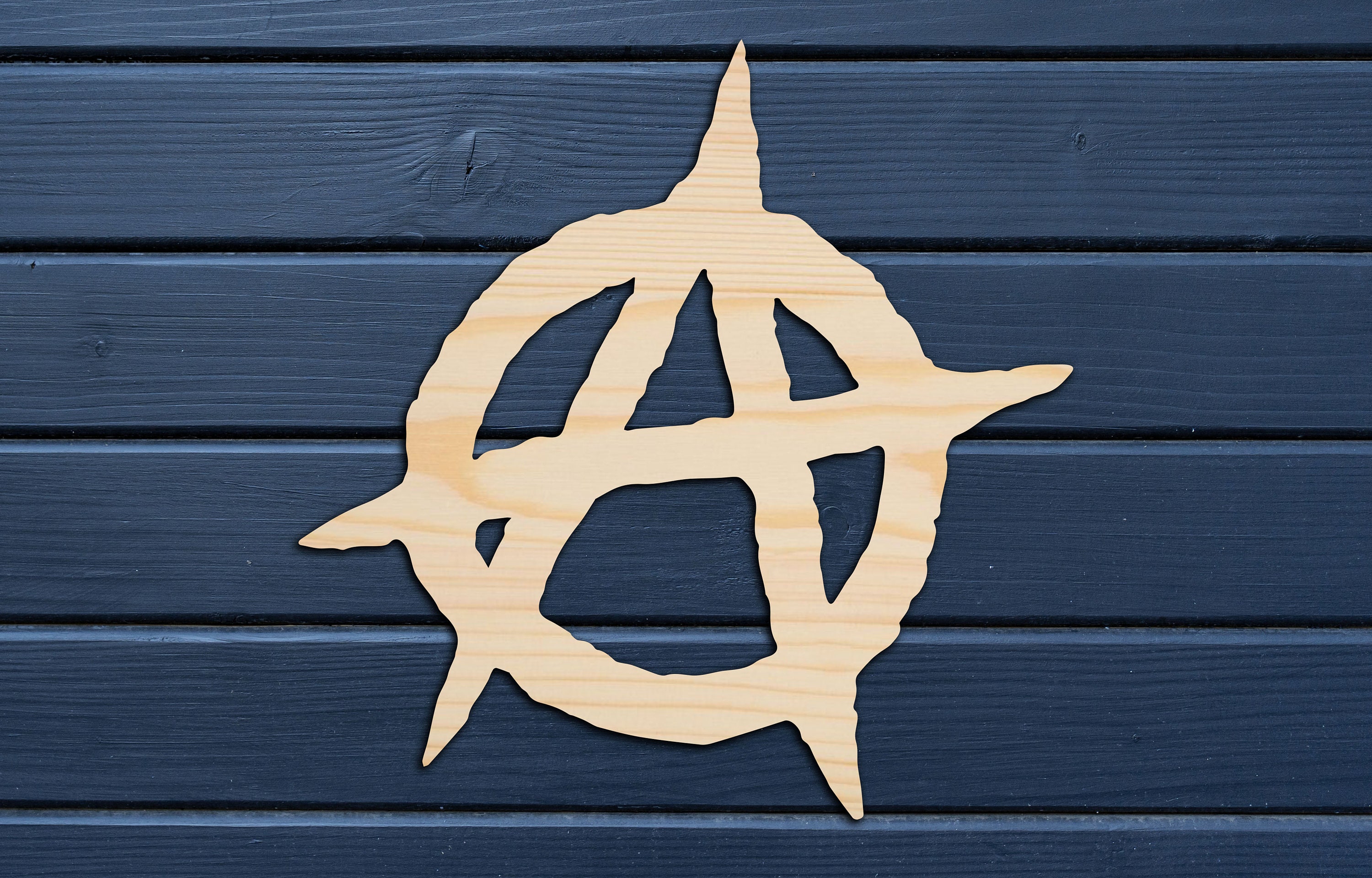 Anarchist Anarchism wall decor from wood Wooden Wall Art | Etsy