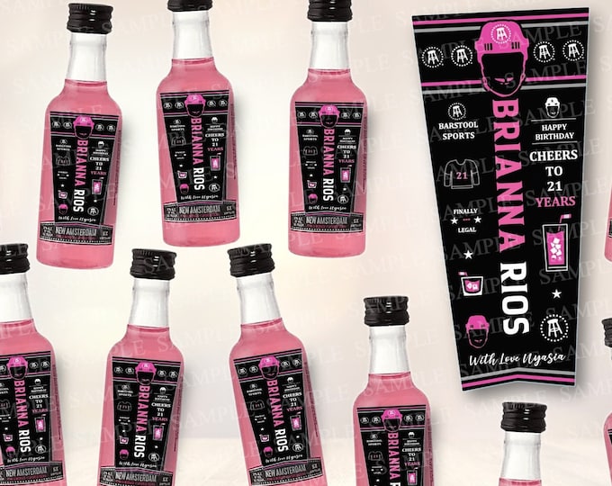 Custom Personalized Vodka Label, Vodka Custom Birthday Label, Mini ...