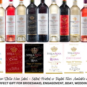 Custom Birthday Wine Label, Personalized Champagne Liquor Label ...