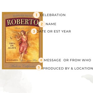 Custom Gran Centenario Tequila Label, Tequila Personalized Labels ...