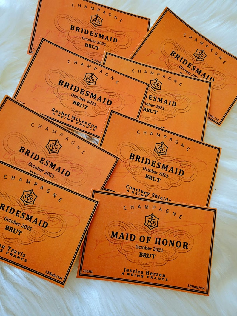 Custom Champagne Label Personalized Champagne Liquor Label - Etsy