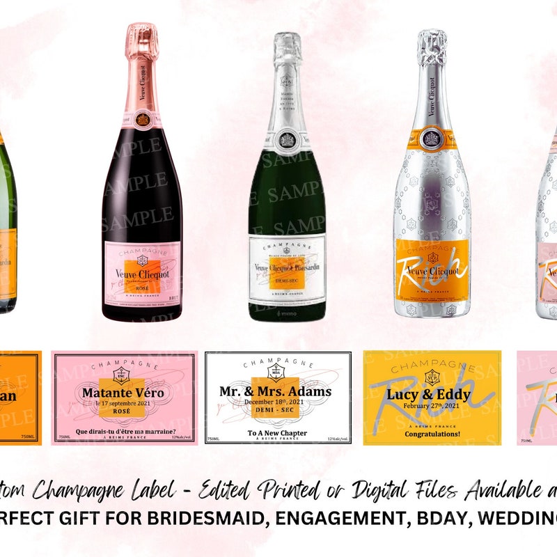 Champagne Labels - Etsy