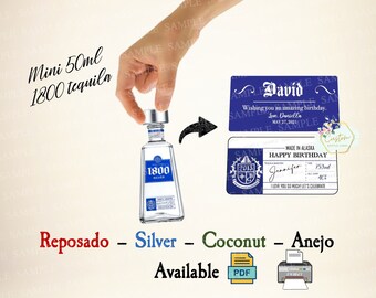 Tequila Label 1800 - Etsy