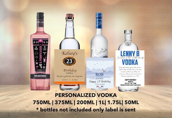 Custom Personalized Gift Vodka Label Vodka Custom Label - Etsy