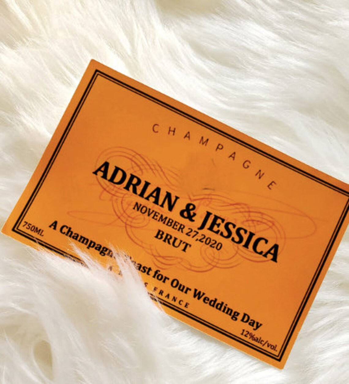 Custom Champagne Label, Personalized Champagne Liquor Label, Bridesmaid ...
