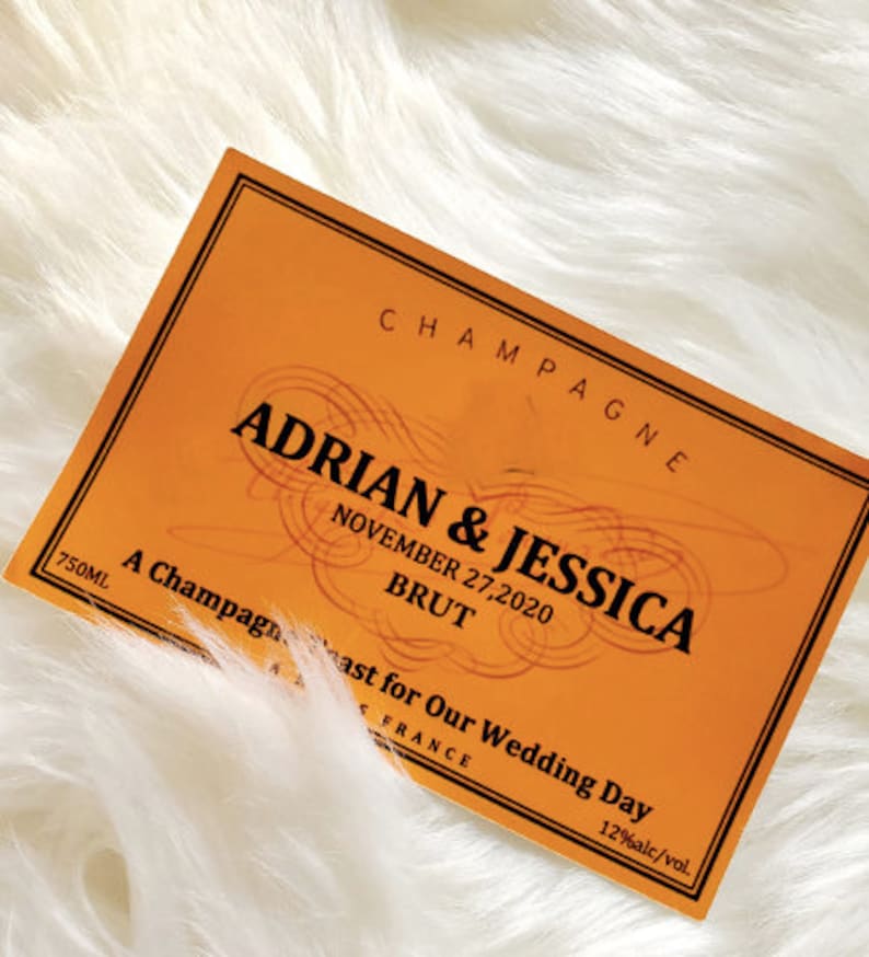Custom Champagne Label Personalized Champagne Liquor Label - Etsy