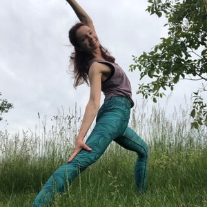 Rainforest Green High Waisted Yoga Leggings // Gym Leggings // Yoga ...