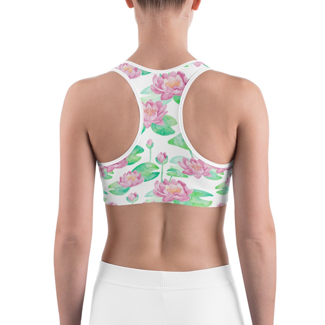 Lotus Flower Sports Bra // Yoga Bra // Gym Bra // Activewear ...