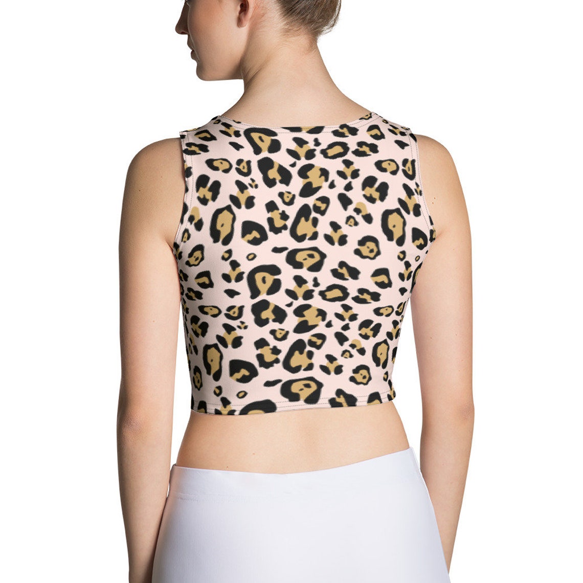 Leopard Print Crop Top // Camiseta del tanque // Top ajustado | Etsy