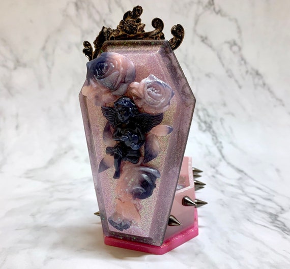 Pastel-goth Angel Resin Trinket Dish/tray Made With Chains and | Etsy