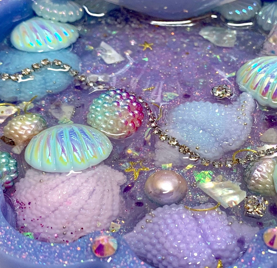 Mermaid Grotto Resin Trinket Dish/tray Made With Real Shells | Etsy