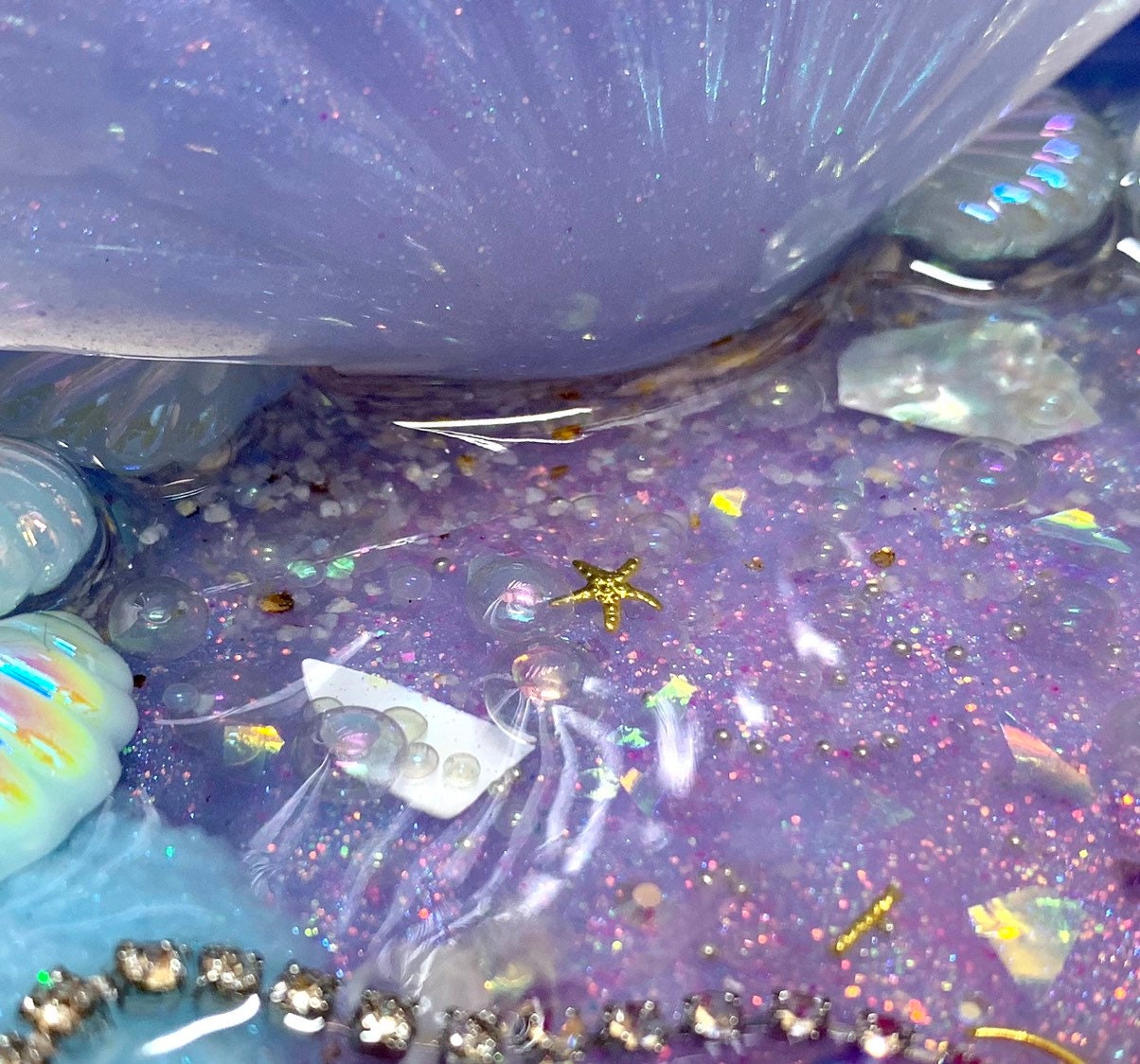 Mermaid Grotto Resin Trinket Dish/tray Made With Real Shells | Etsy