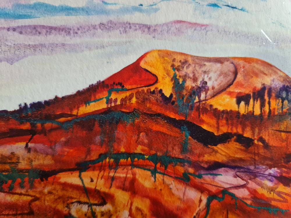 Blorenge Orange. Limited Edition Print of Abergavenny' Iconic Mountain ...