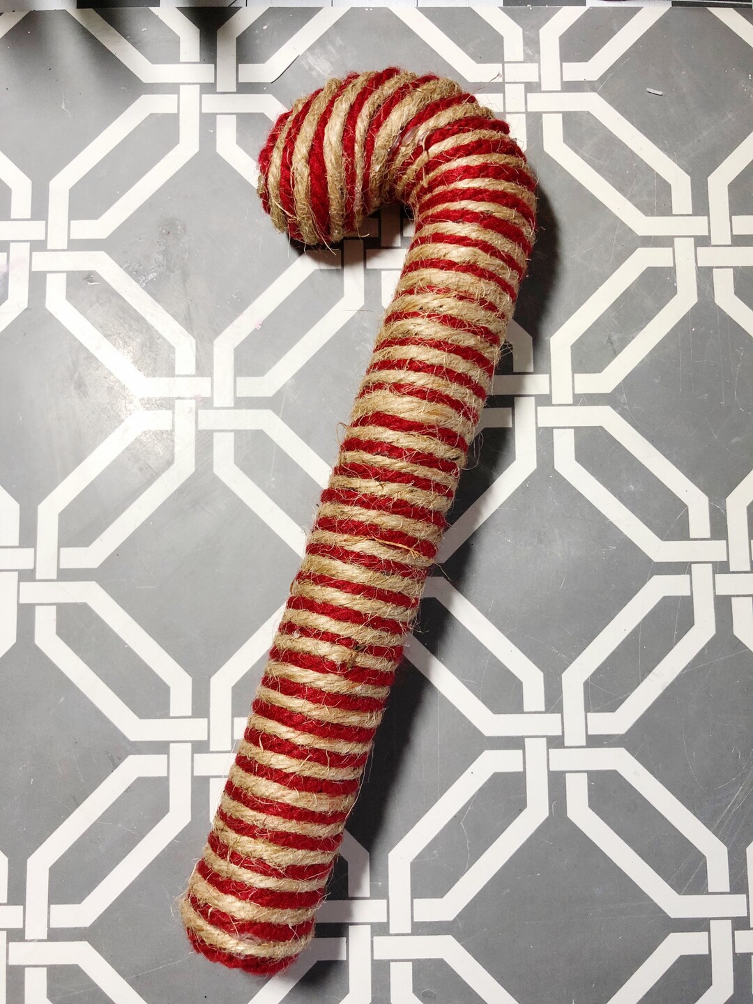 Handmade Vintage Look Candy Cane Ornament,tier Tray Decor,dough Bowl ...