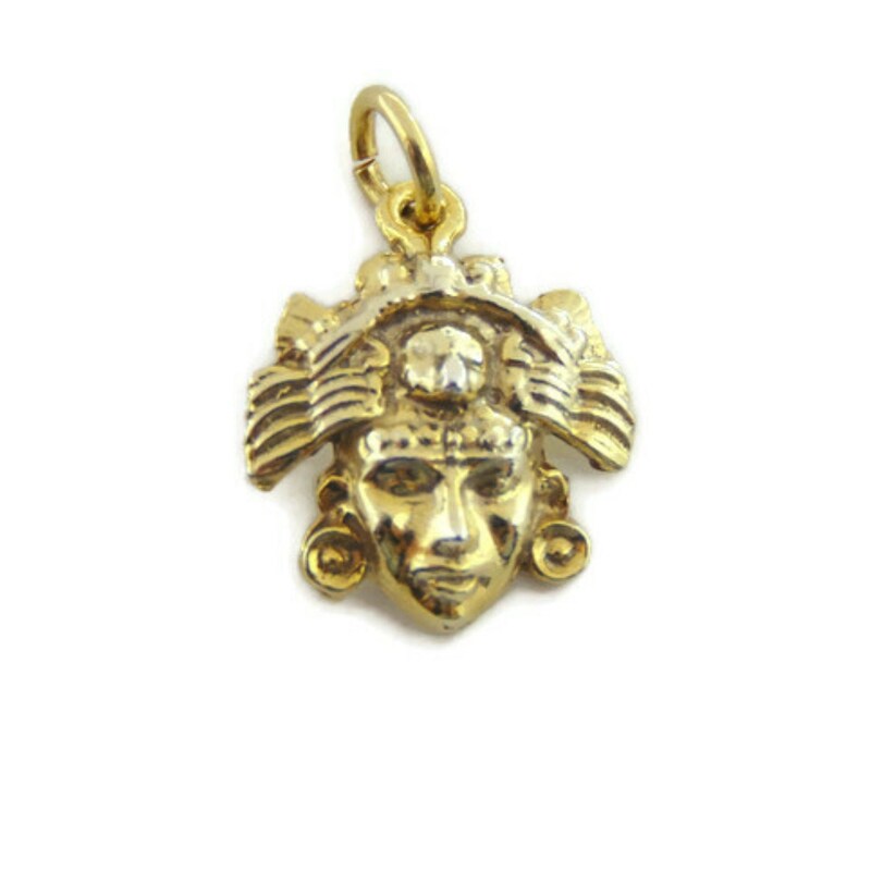 Gold Aztec Pendant - Etsy