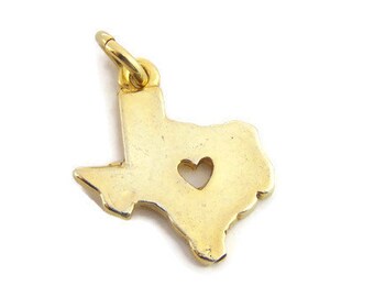 Texas Gold Map Charm - Etsy