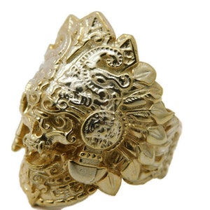Aztec Skull Ring Yellow Gold!! NEW!!! - Etsy
