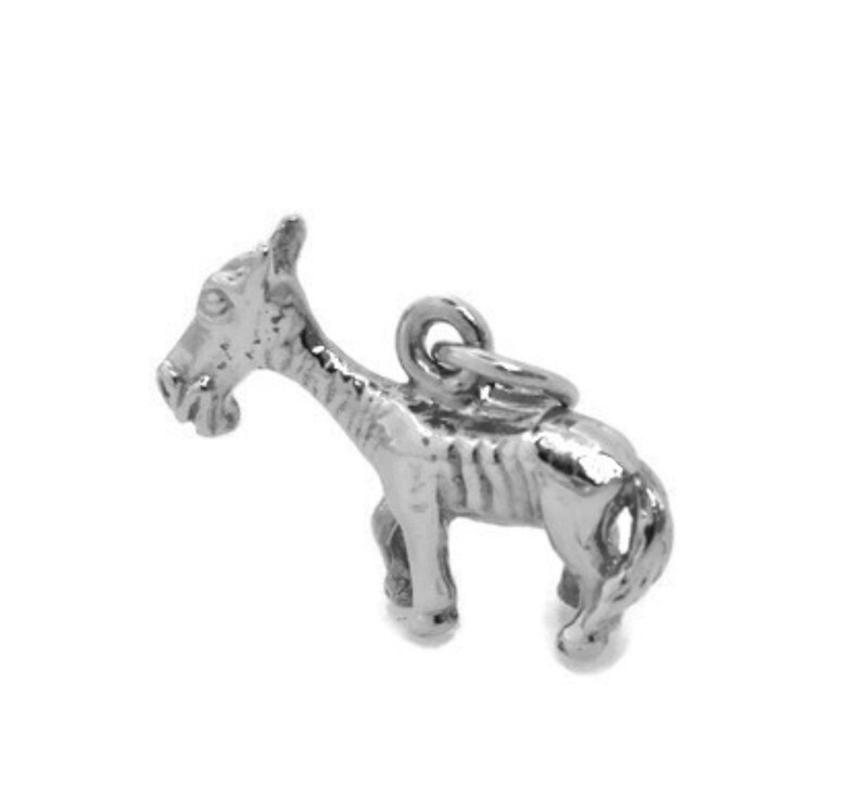 Donkey Charm Pendant .925 Sterling Silver - Etsy