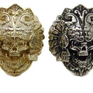 Aztec Skull Ring Yellow Gold!! NEW!!! - Etsy