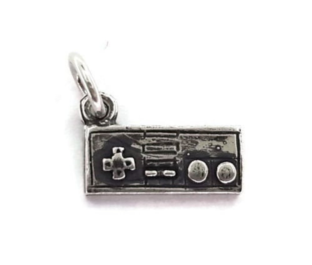 Video Game Controller Charm Pendant .925 Sterling Silver. - Etsy
