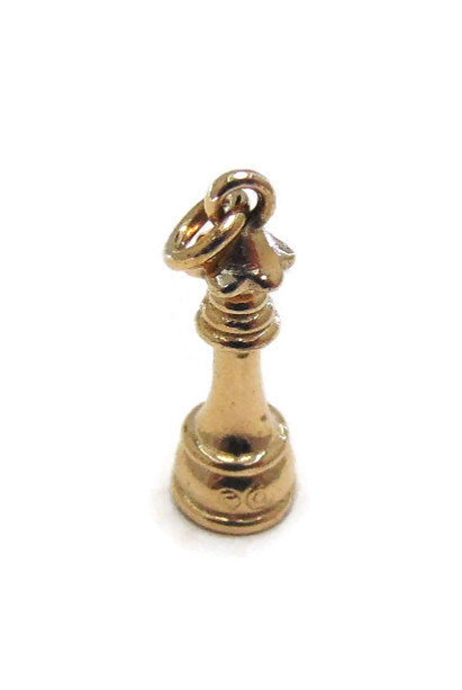 Queen Chess Piece Charm Pendant Yellow Gold - Etsy