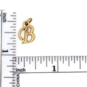 Initial Letter B Charm Pendant Yellow Gold!! - Etsy