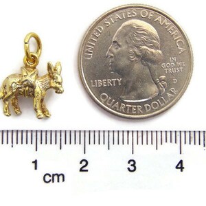 Donkey Charm Pendant Yellow Gold - Etsy